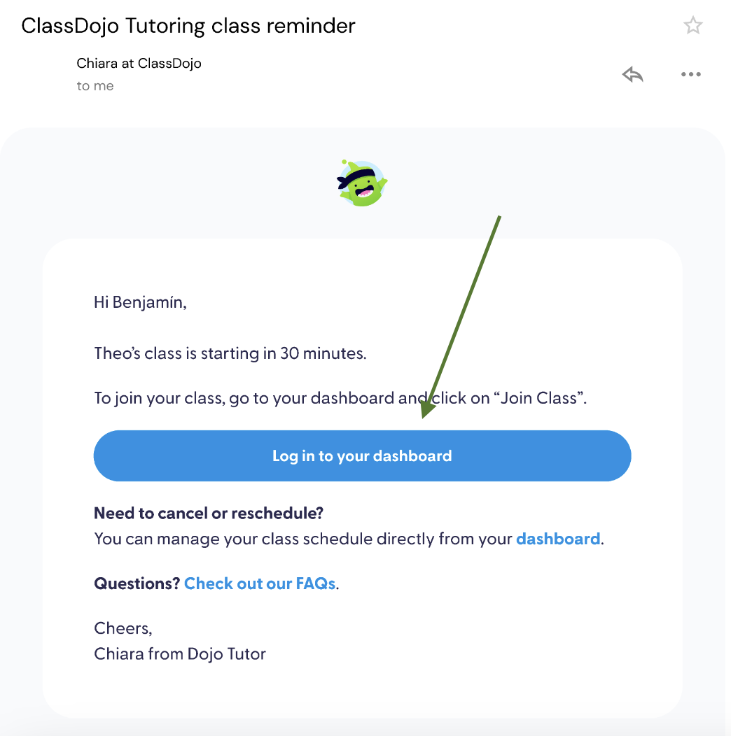 How To Join Your Dojo Tutor Class Classdojo Help Center