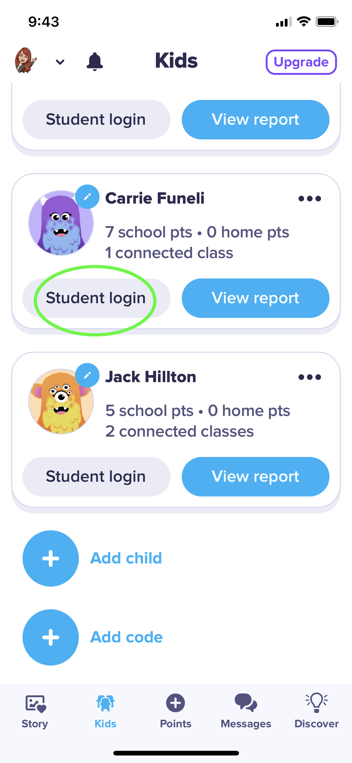 Acesse o QR Code individual do seu filho – ClassDojo Help Center