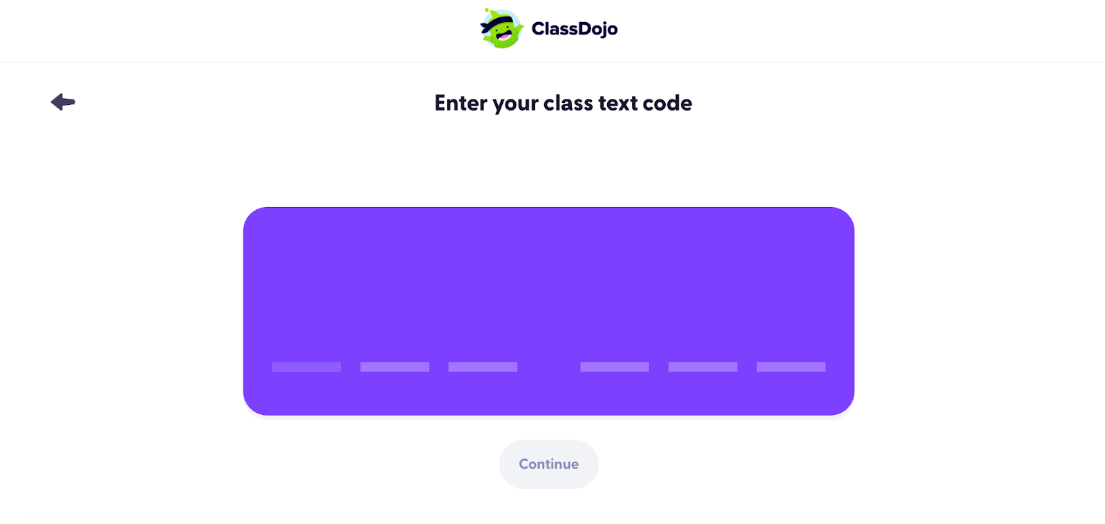 Connexion pour les élèves avec un code texte – ClassDojo Help Center