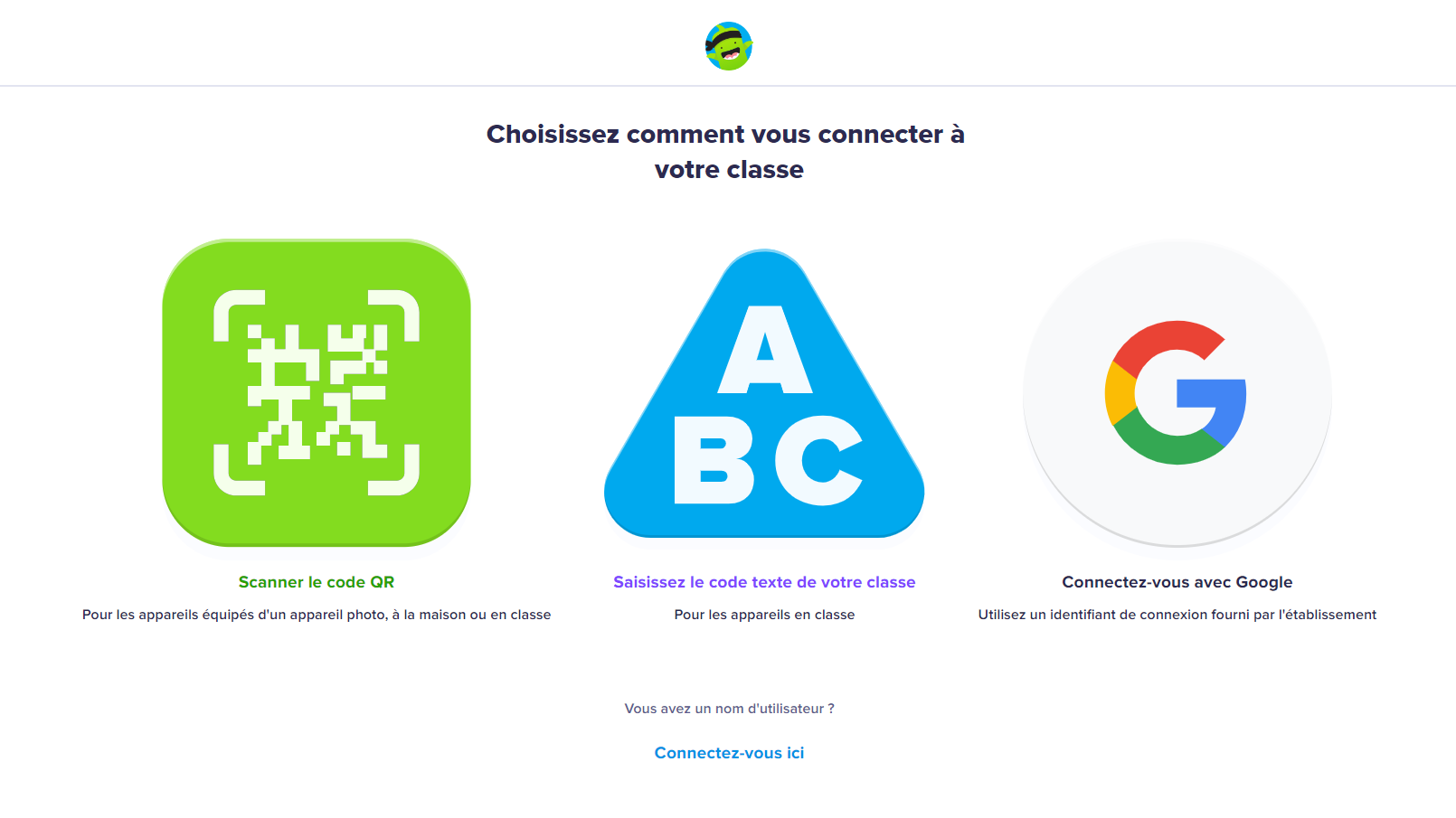 Connexion pour les élèves avec un code texte – ClassDojo Help Center