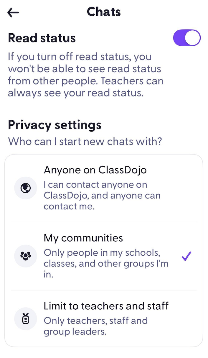 How to Manage Who Can Message You on ClassDojo – ClassDojo Help Center